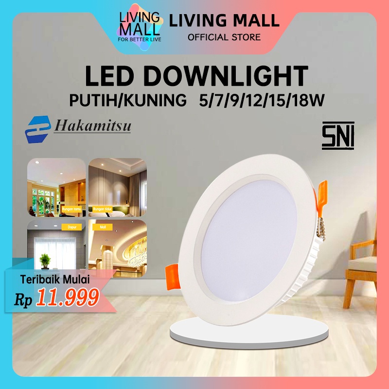 Jual Hakamitsu LED Downlight Inbow 5/7/9/12/15/18/24 Watt / Downlight ...