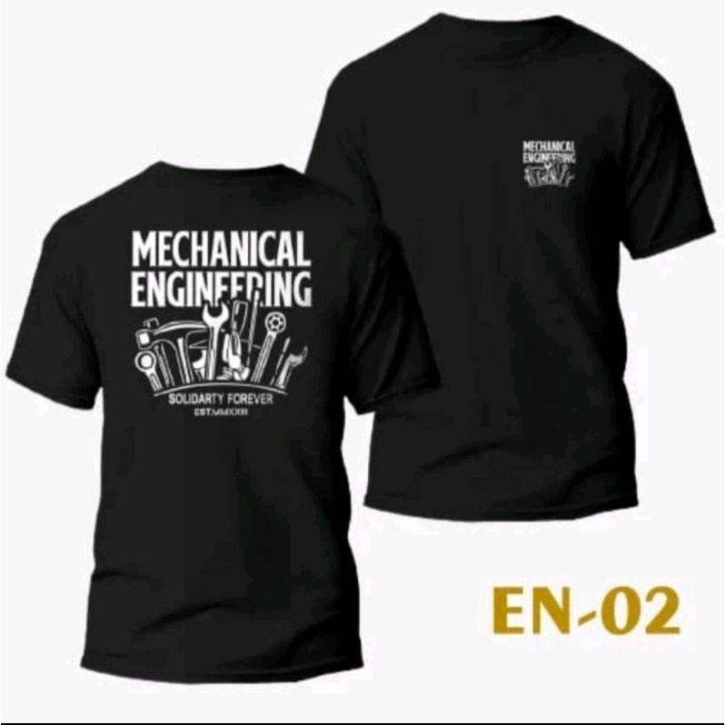 Jual KAOS T-SHIRT MECHANICAL ENGINEERING SABLON DTF | Shopee Indonesia