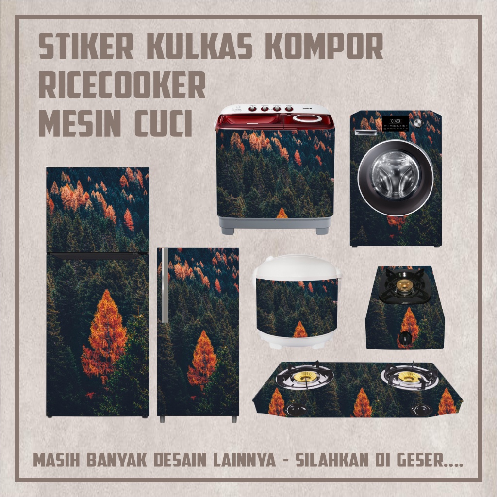 Jual Stiker Mesin cuci 1&2 tabung Sticker Rice cooker Stiker Kulkas 1 ...