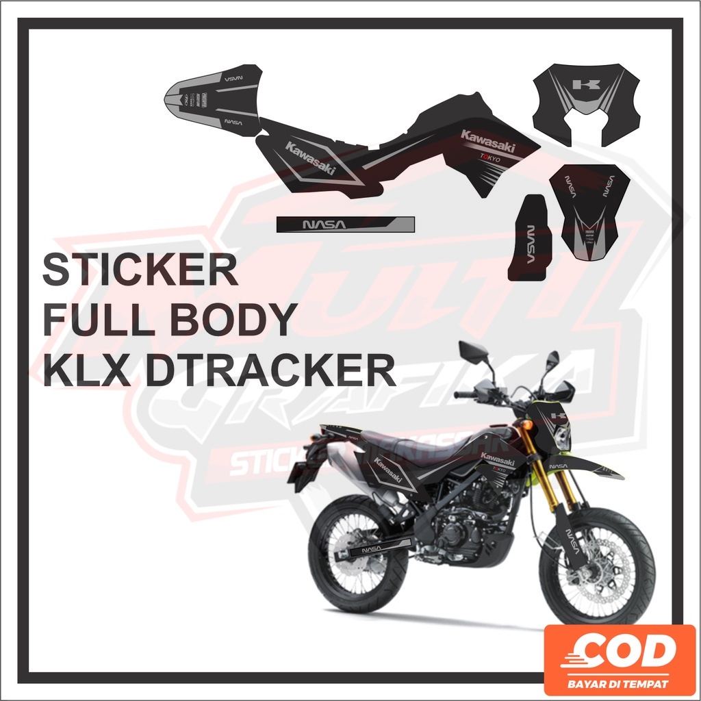 Jual Stiker Decal Motor KAWASAKI DTRACKER Full Body Sticker D TRACKER ...