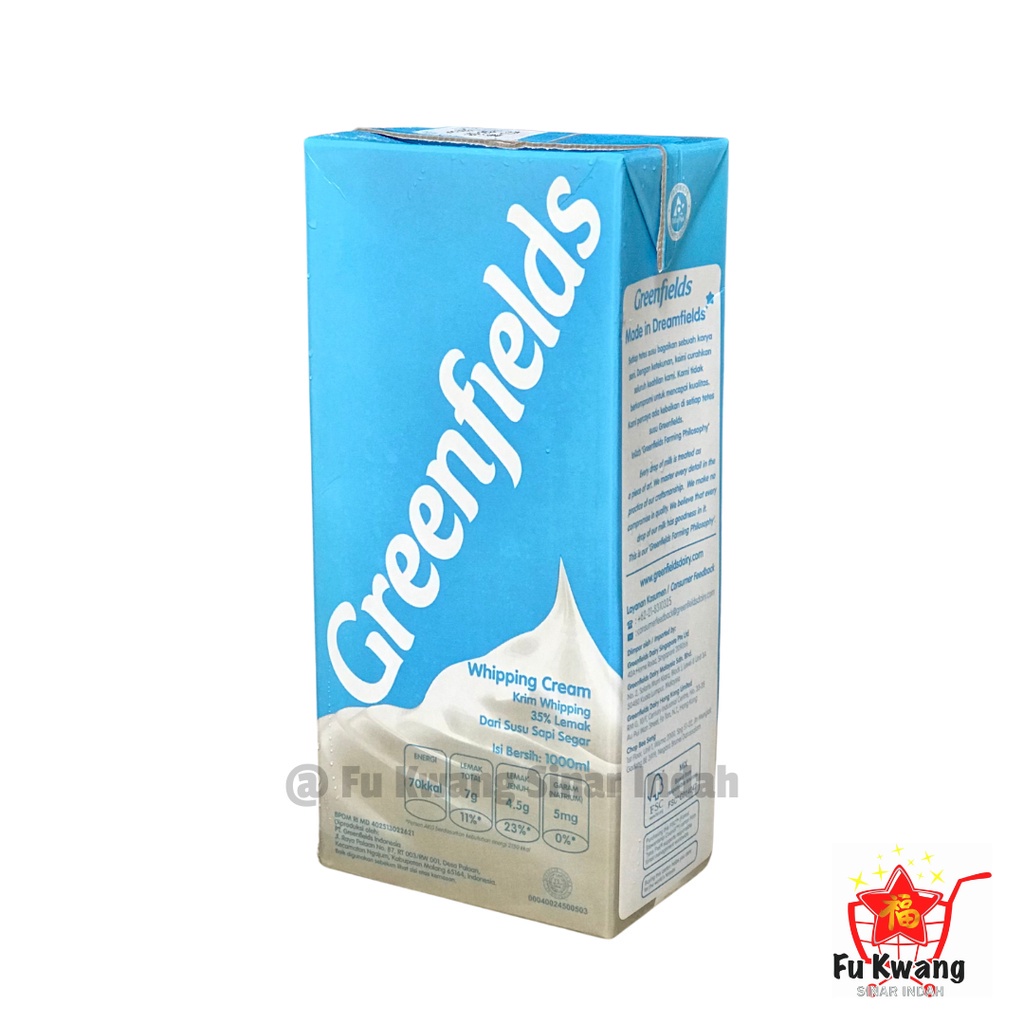 Jual Greenfields Greenfield Whipping Whip Whipped Cream Greenfields 1L ...