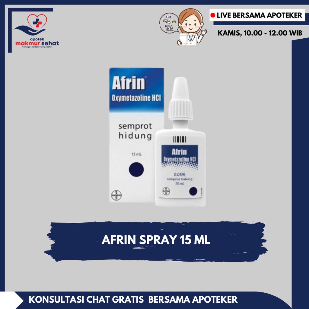 Jual Afrin Nasal Spray 15ml (per Botol) | Shopee Indonesia