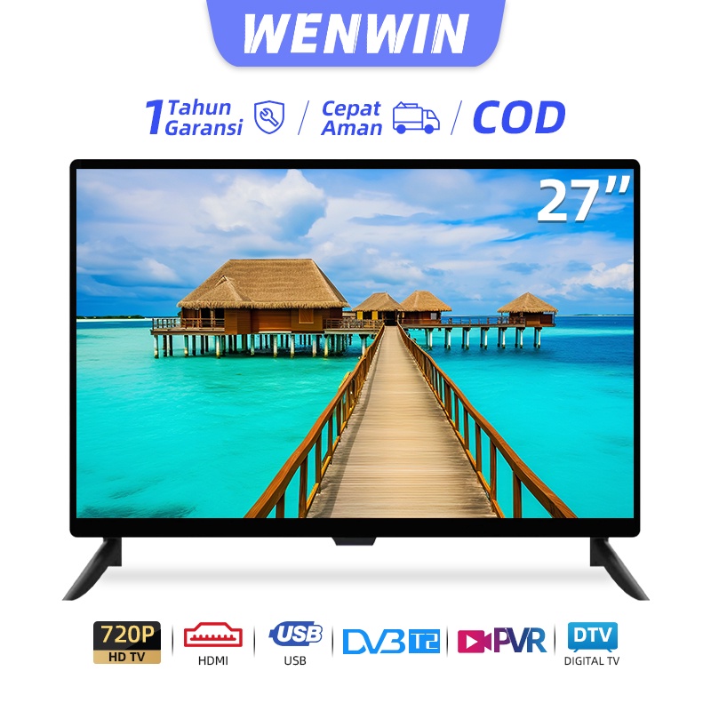 Jual WENWIN TV LED 27 25 24 22 21 inch TV Digital Analog FULL HD DVB T2 ...