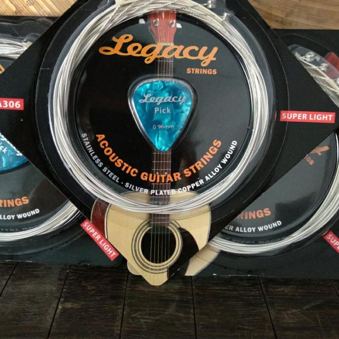 Jual ~@~@~@~@] Original Senar Gitar Akustik Legacy Bonus Pick | Shopee ...