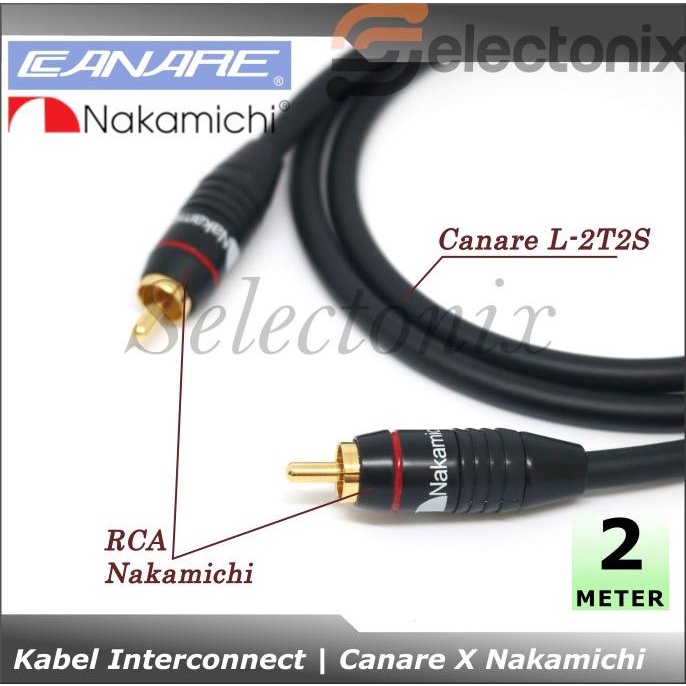 Jual Kabel Interconnect RCA | Canare x Nakamichi [2m] | Shopee Indonesia