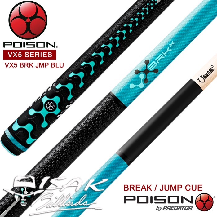 Jual Poison VX5 JB BLUE - Jump & Break Cue Stick Brek Billiard Stik ...