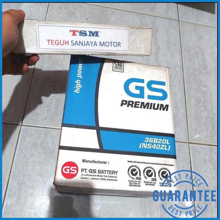 Jual AKI ACCU BASAH 36B20L NS40ZL 12V 35AH ASLI ORIGINAL GS PREMIUM ...