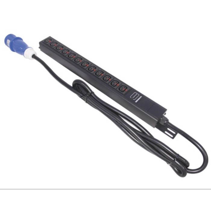 Jual PDU12E 32A PDU12 Outlet With Head Plug 3pin 2P+E 32A INDORACK PDU ...