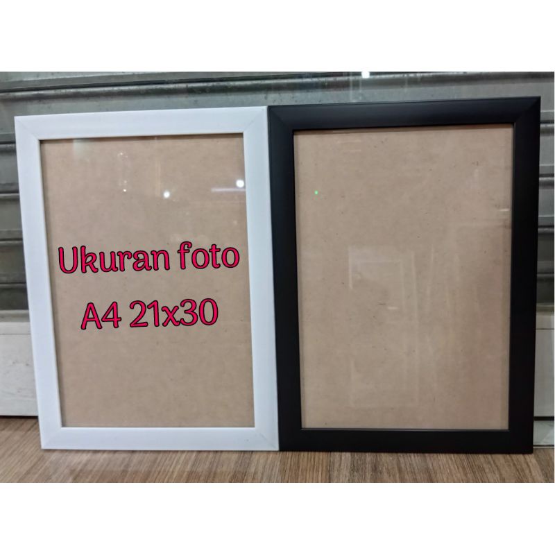 Jual Bingkai Ukuran Foto A4 21x30cm, PAKAI KACA, Lebar Frame 2,5cm ...