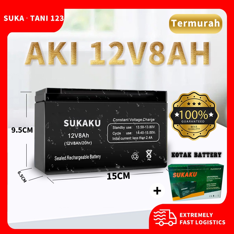 Jual BATERAI AKI 8A 12V Sprayer Hama Elektrik SUKAKU / Accu Baterai | Shopee Indonesia