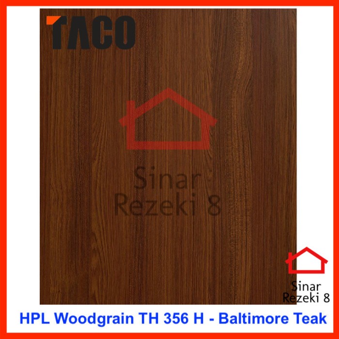 Jual HPL TACO TH 356 H / Baltimore Teak / Woodgrain Urat Serat Kayu ...