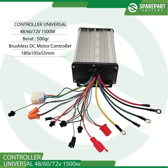 Jual Paket Hub Dinamo Bldc Motor Listrik 48-72V 1500W Ring 14" (14Inch ...