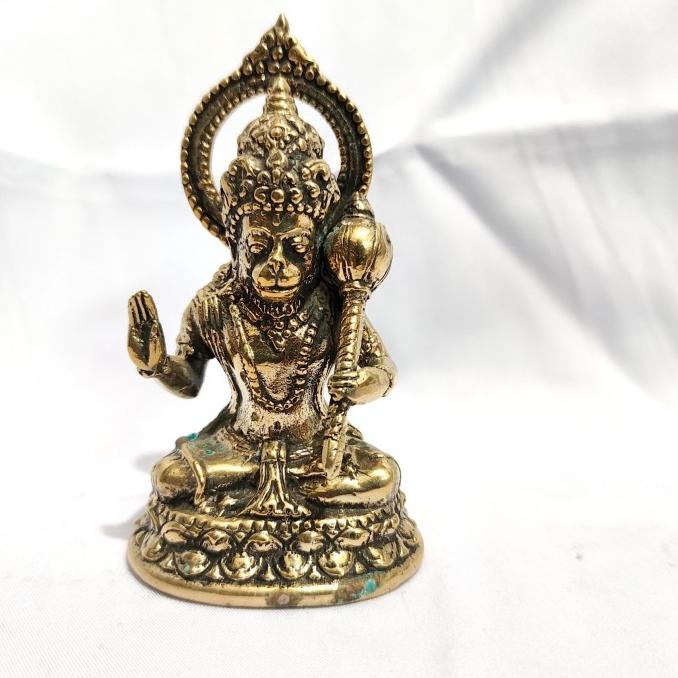 Jual !!!!!!] Hanoman statue brass 13cm gold | patung hanoman bahan ...
