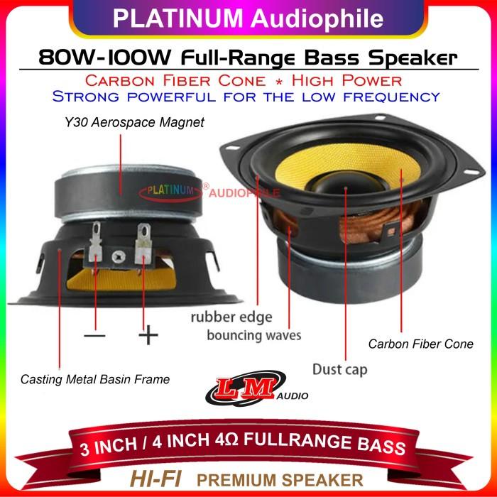 Jual Speaker 3 Inch 4 Inch Fullrange Mid Bass Hifi Full range Mid ...