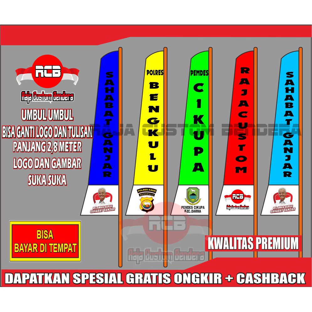 Jual Umbul umbul nama dan logo bebas | Shopee Indonesia