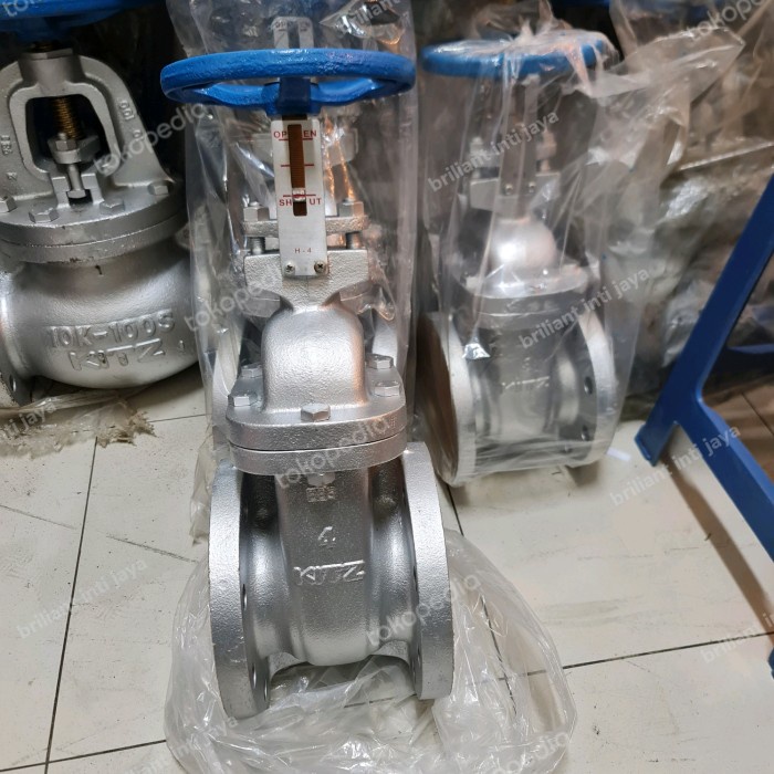 Jual Gate Valve Kitz 4 inch Flange jis 10k Cast iron Ori kitz | Shopee Indonesia