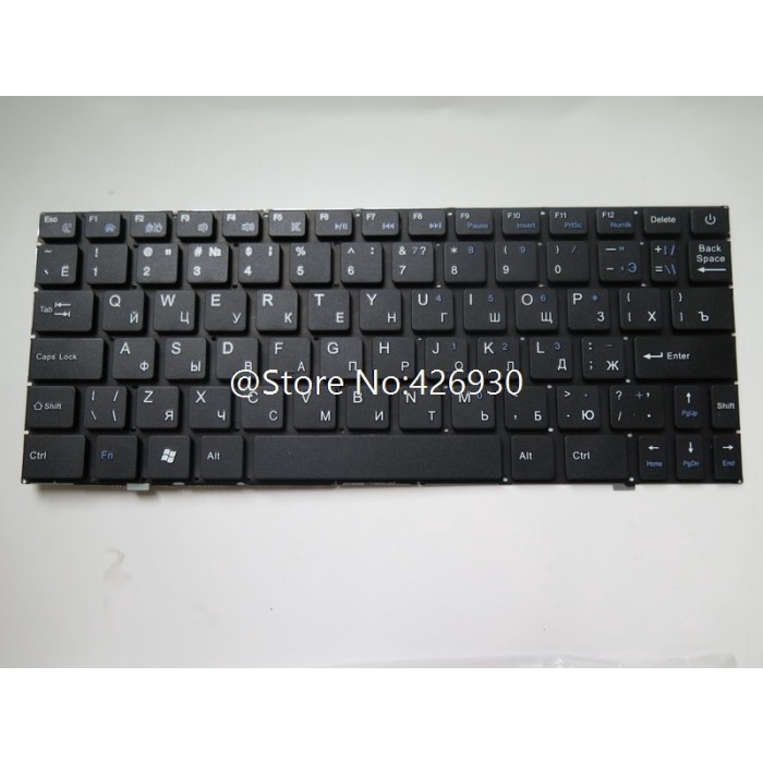 Jual [KFL] Laptop Keyboard DEXP Navis M100 Russia RU Black Without ...