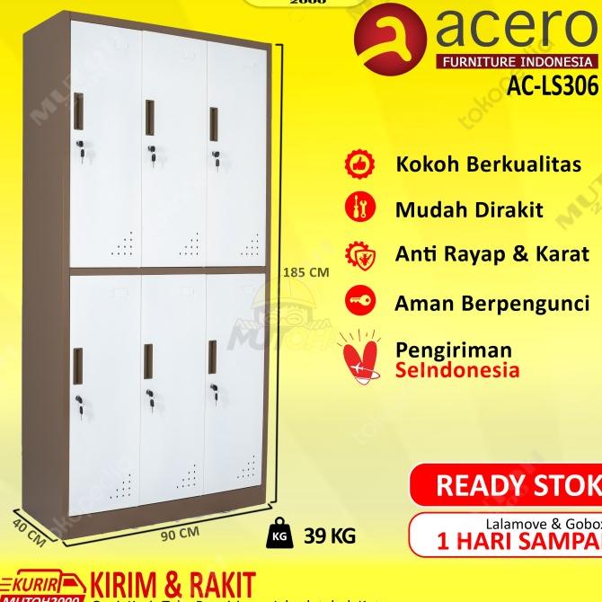 Jual Acero Ac-Ls306+ Locker Besi 6 Pintu Loker Besi 6 Pintu Original ...