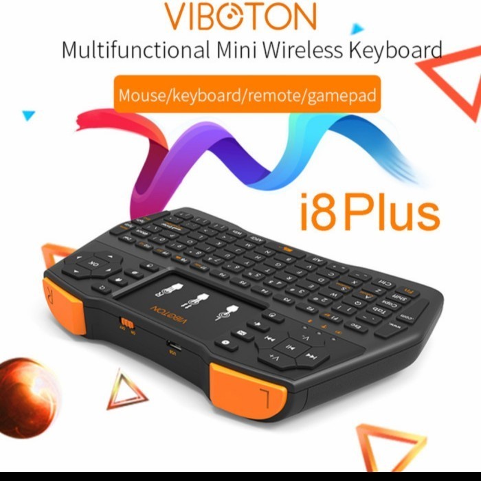 Jual MINI KEYBROAD I8 VIBOTON PLUS WIRELESS KEYBOARD 3-COLORBACKLIGHT ...