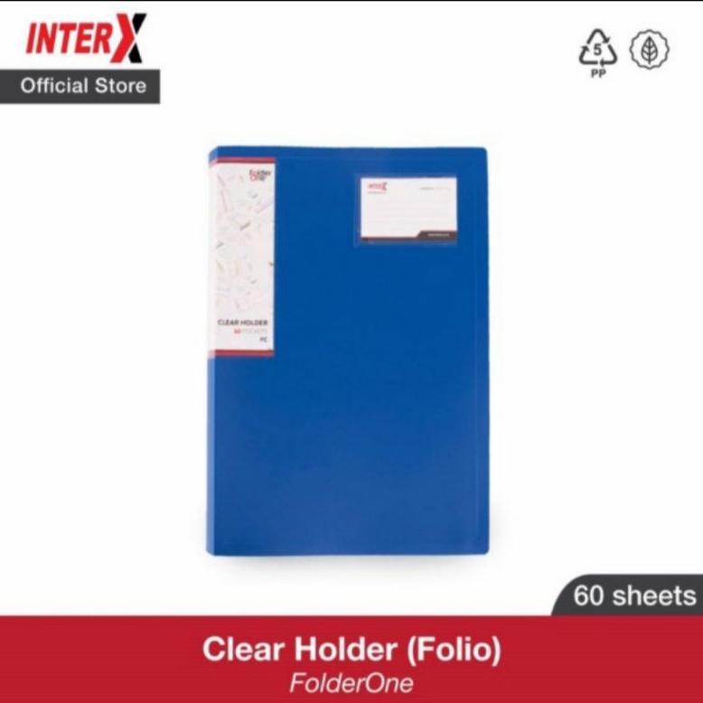 Jual Baru - Clear holder folio 60 pocket folder one / dokumen keeper ...