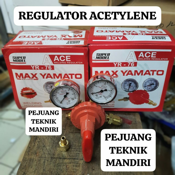 Jual REGULATOR LAS ACETYLENE YAMATO / REGULATOR ACETYLENE / ASETILIN ...