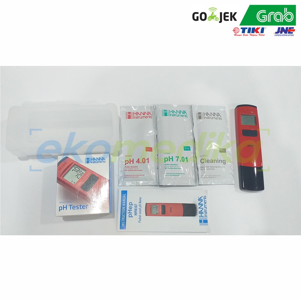 Jual Ph Meter Hanna Digital Hi 98107 New Phep Poet Tester Waterproof 0. ...