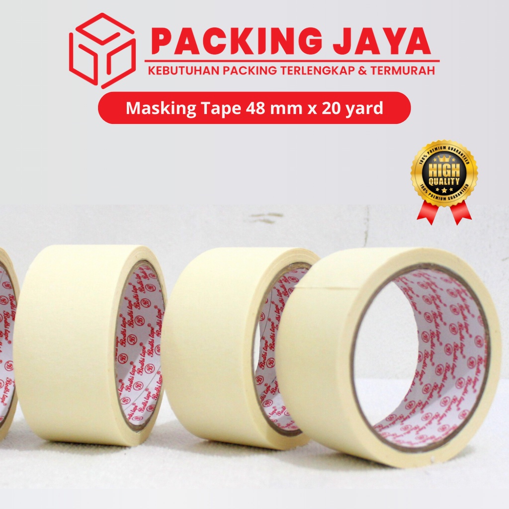 Jual Lakban Kertas Masking Tape Bodhi 2inch 48mm X 20yard Termurah ...