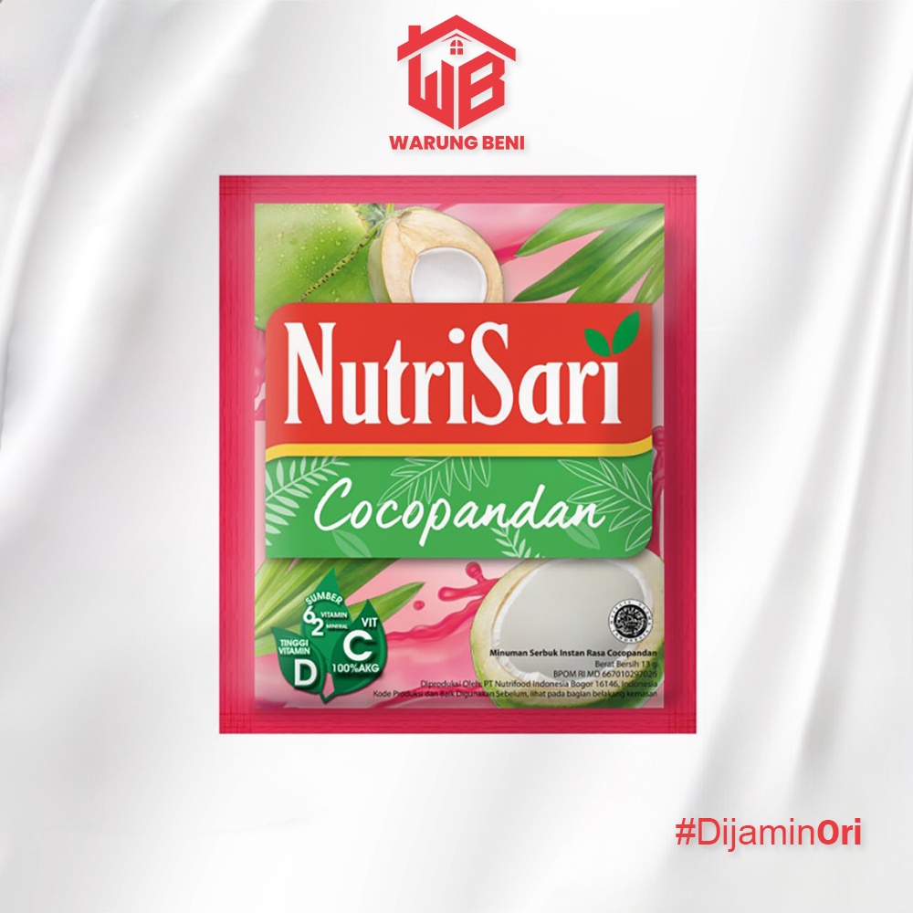 Jual NutriSari Cocopandan - Minuman Segar Bervitamin (40 Sachet ...