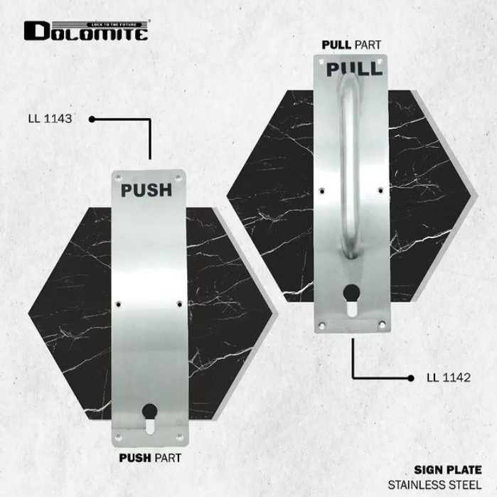 Jual handle push pull plate ring gagang kunci pintu plat/pull handle ...