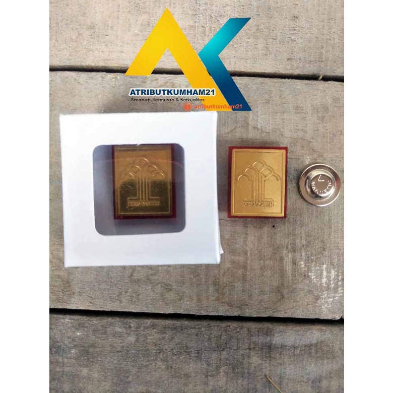 Jual PIN PENGAYOMAN KUNINGAN/PIN KEMENKUMHAM MAGNET LAPIS AKRILIK ...