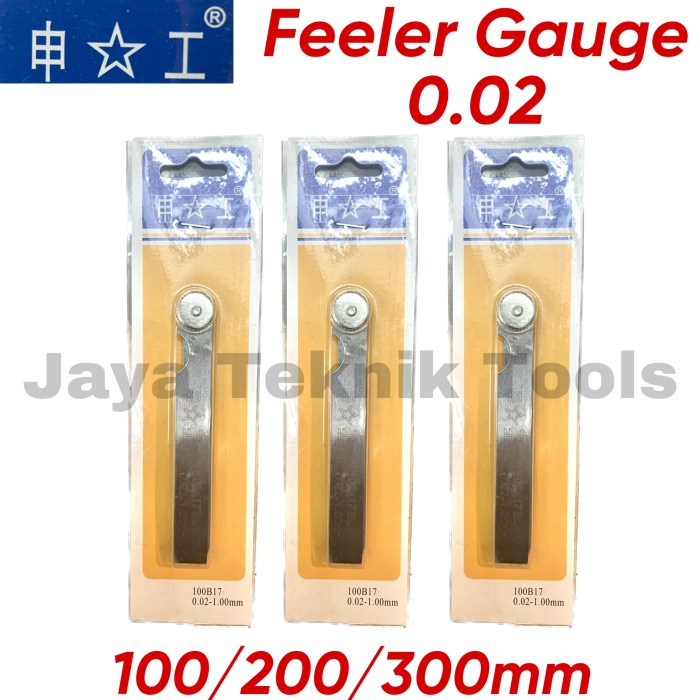 Jual Promo Feeler Gauge 0.02 - 1 Mm 10 20 30 Cm Fuller Alat Setel Klep Jing Hua Terbaru | Shopee ...