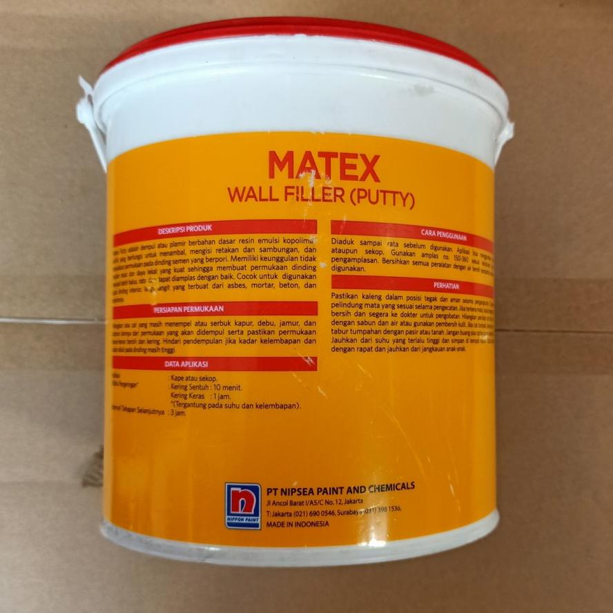 Jual Miliki Nippon Paint Matex Wall Filler Putty - Dempul Matex - Kemasan 4kg atau 1 galon ...