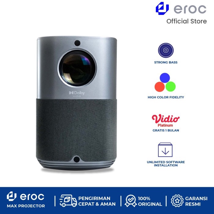 Jual Hawas Eroc Android Smart Home Projector - Dolby - Fhd - 415 Ansi - Model Max | Shopee Indonesia