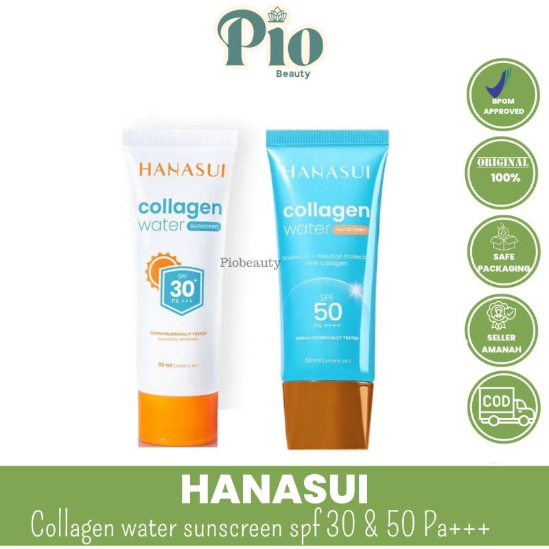 Jual HANASUI COLLAGEN WATER SUNSCREEN SPF 50 PA++++ / HANASUI SUNSCREEN ...