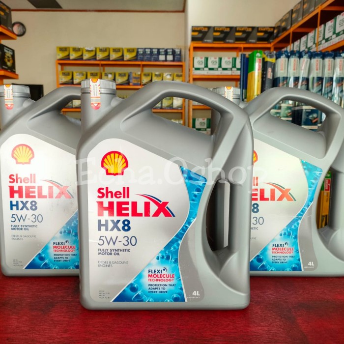 Jual [New] Shell Helix Hx8 5W-30 4L Oli Mobil Original 100 Berkualitas ...