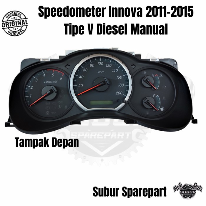 Jual [Baru] Speedometer Innova 2011 - 2015 Tipe V Diesel Manual ...