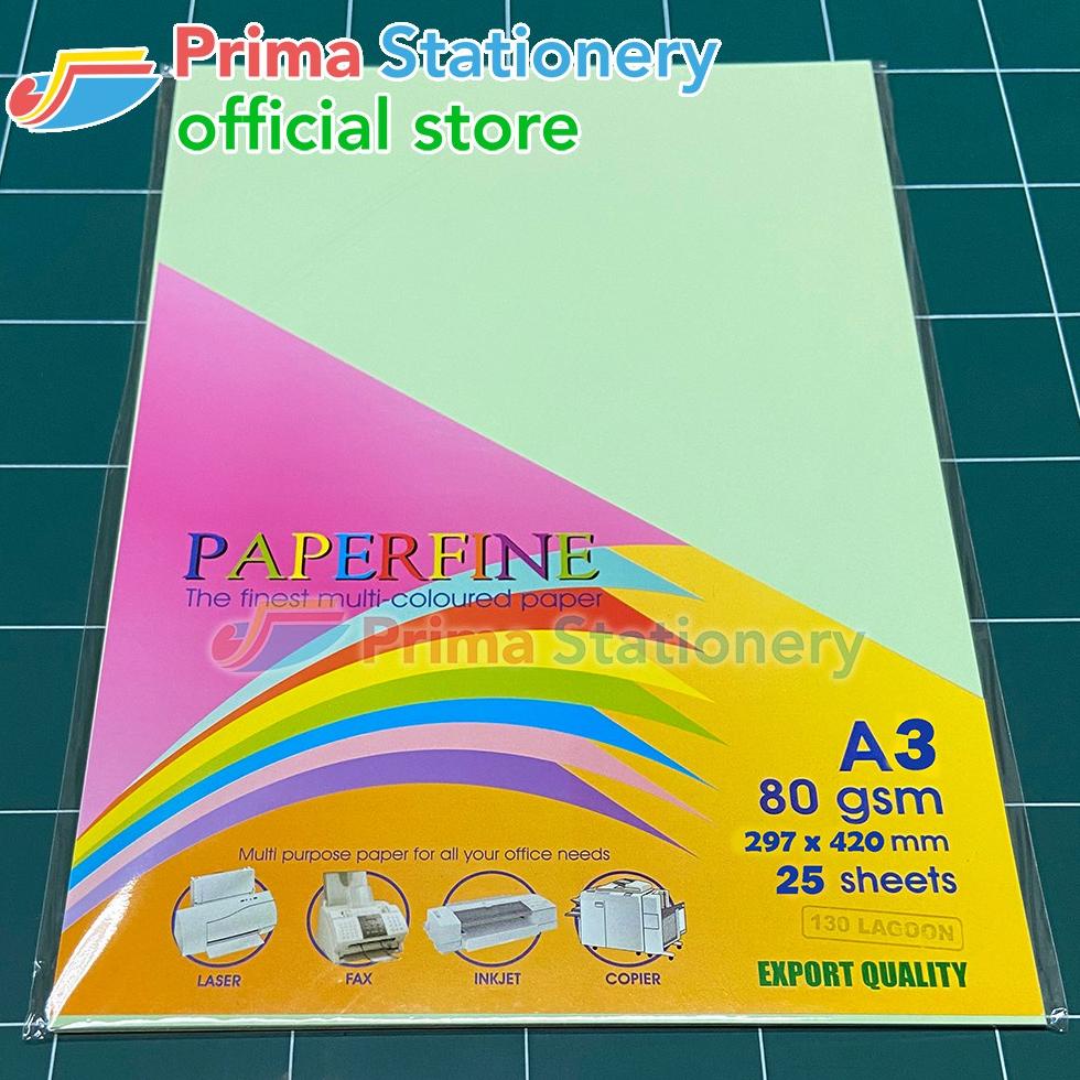 Jual Terjangkau Kertas HVS Warna Paperfine A3 Isi 25 Lembar Warna Muda ...
