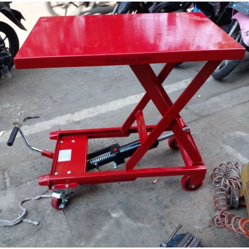Jual lift Table Trolley Hydraulic 150 kg 330 lbs 75 cm Weka Original ...