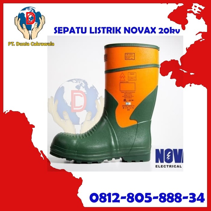 Jual [New Ori] Sepatu Safety Boot Listrik Novax 20Kv / Novak 20Kv Bisa ...