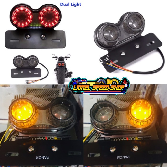 Jual Lampu stop custom lampu senja rem sein led plus breket plat besi ...