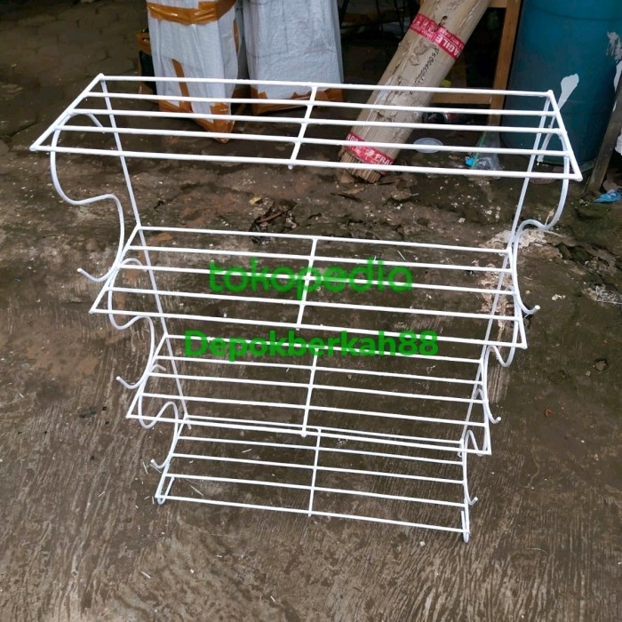 Jual RAK POT TANAMAN 4 SUSUN/RAK SERBAGUNA/RAK BUNGA BESI/RAK POT ...