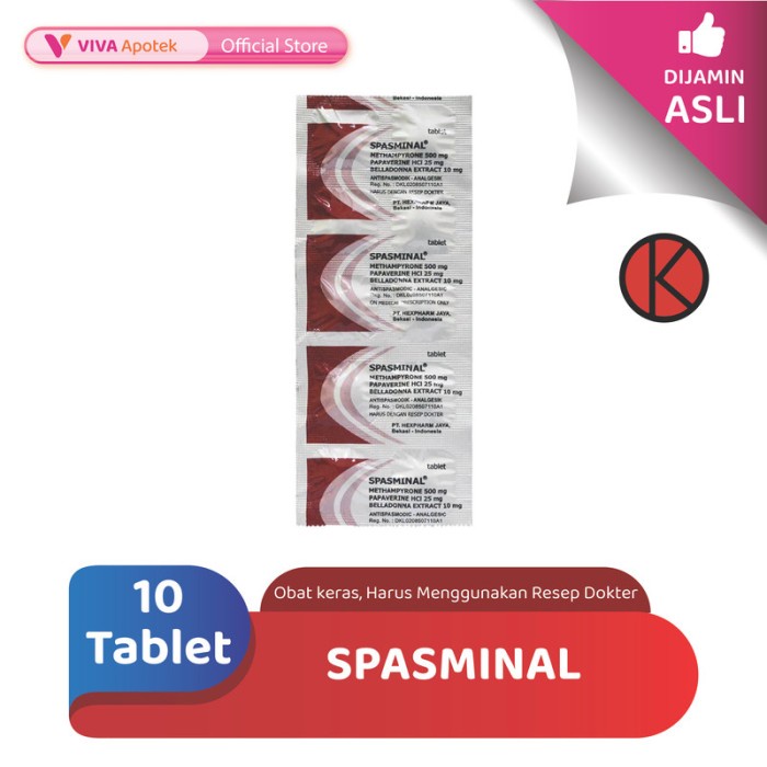 Jual Spasminal / Kram Perut / Nyeri Haid (10 Tablet) | Shopee Indonesia