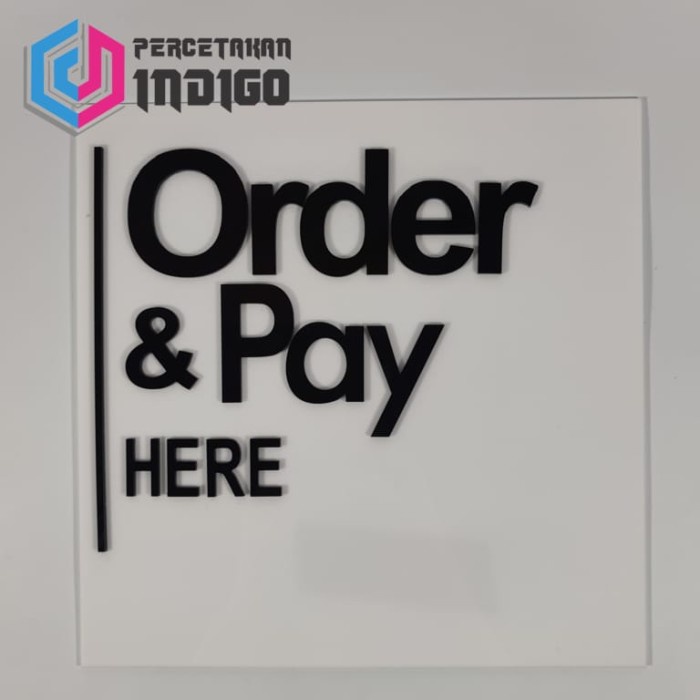 Jual Grosir order and pay here sign - papan tanda order and pay here ...