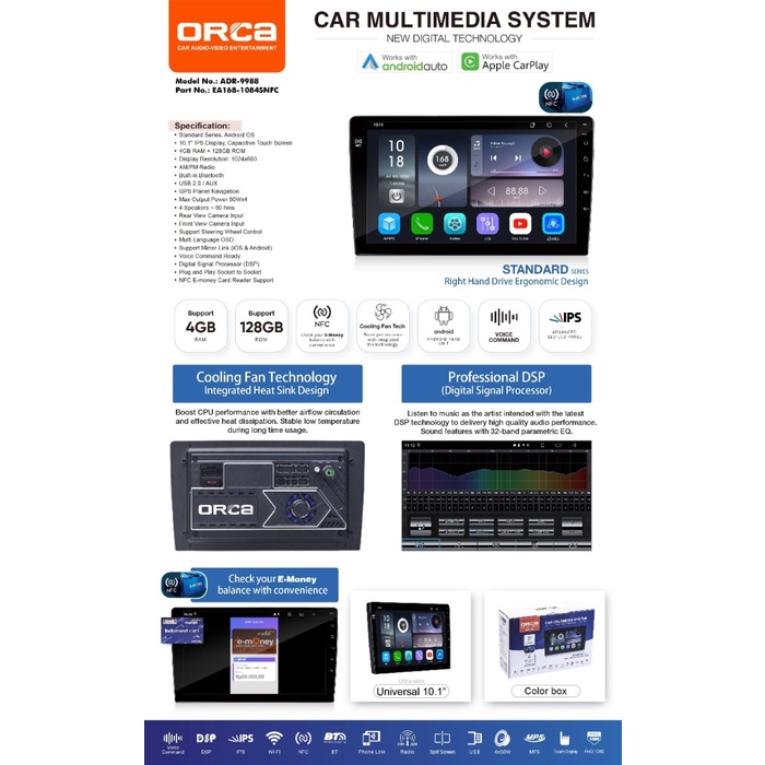 Jual Head Unit Android Orca New Standar Ram 4/128Gb 9 Inch Dan 10 Inch ...
