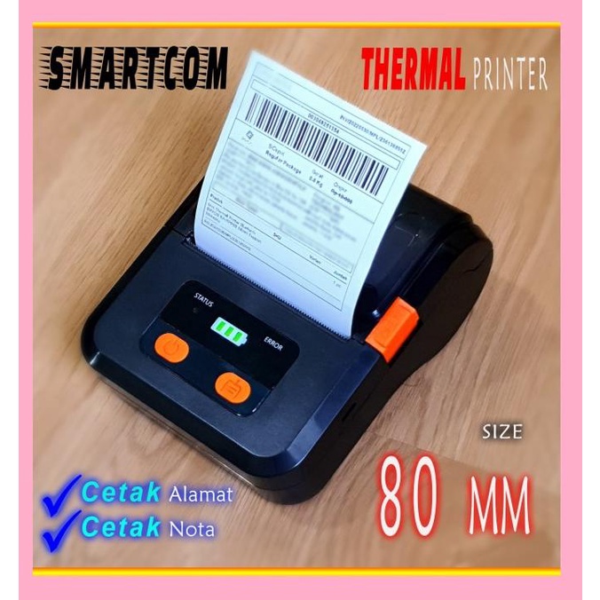 Jual Smartcom Printer Thermal 80mm Bluetooth USB Printer Resi Alamat Struk | Shopee Indonesia
