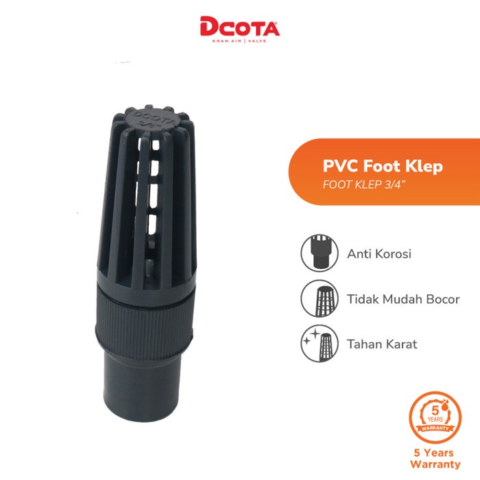 Jual Dcota PVC Foot Klep 3/4" | Shopee Indonesia