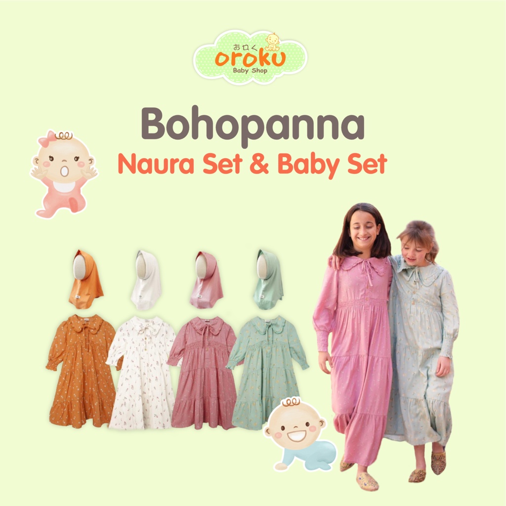 Jual RAYA COLLECTION BHPN NAURA SET / NAURA BABY SET / GAMIS ANAK PEREMPUAN | Shopee Indonesia