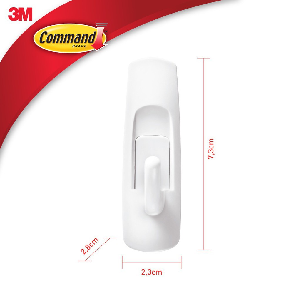 Jual 3M™ Command™ Medium Utility Hook, 17001, Menahan hingga 1.3kg, 1 ...