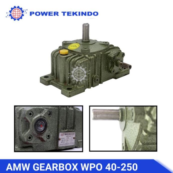 Jual AMW Gearbox WPO 50 / WPX 50 Ratio 10-60 Lengkap Speed Reducer Worm ...