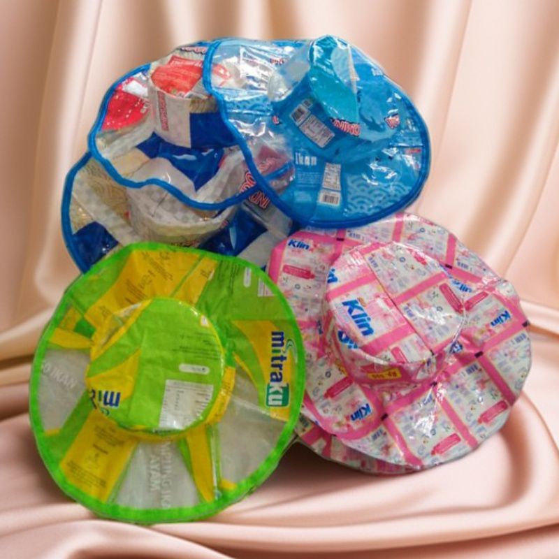 Jual Topi pantai anak-anak daur ulang sampah plastik ukuran | Shopee ...